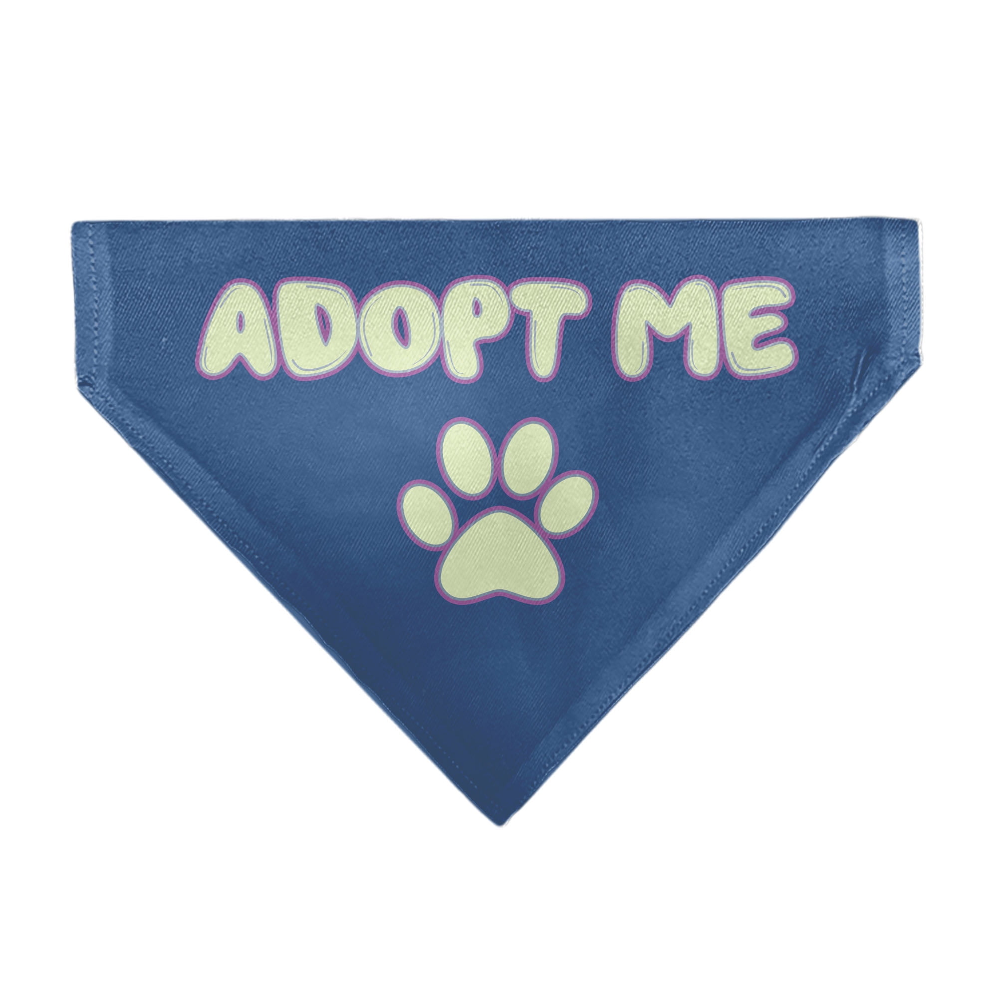 Buckle-Down Adopt Me Text and Paw Black Lavender Ivory Slip On Collar ...