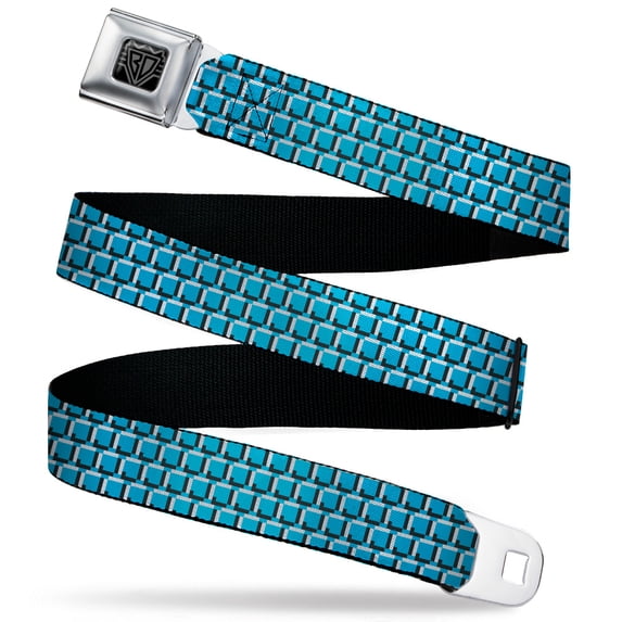 Buckle-Down Belt, Seatbelt Buckle Belt, 8-Bit Pixel Close Up Blue White ...