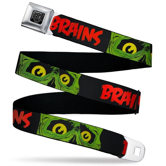 Buckle-Down Belt, Seatbelt Buckle Belt, Brains Zombie Face Close Up ...