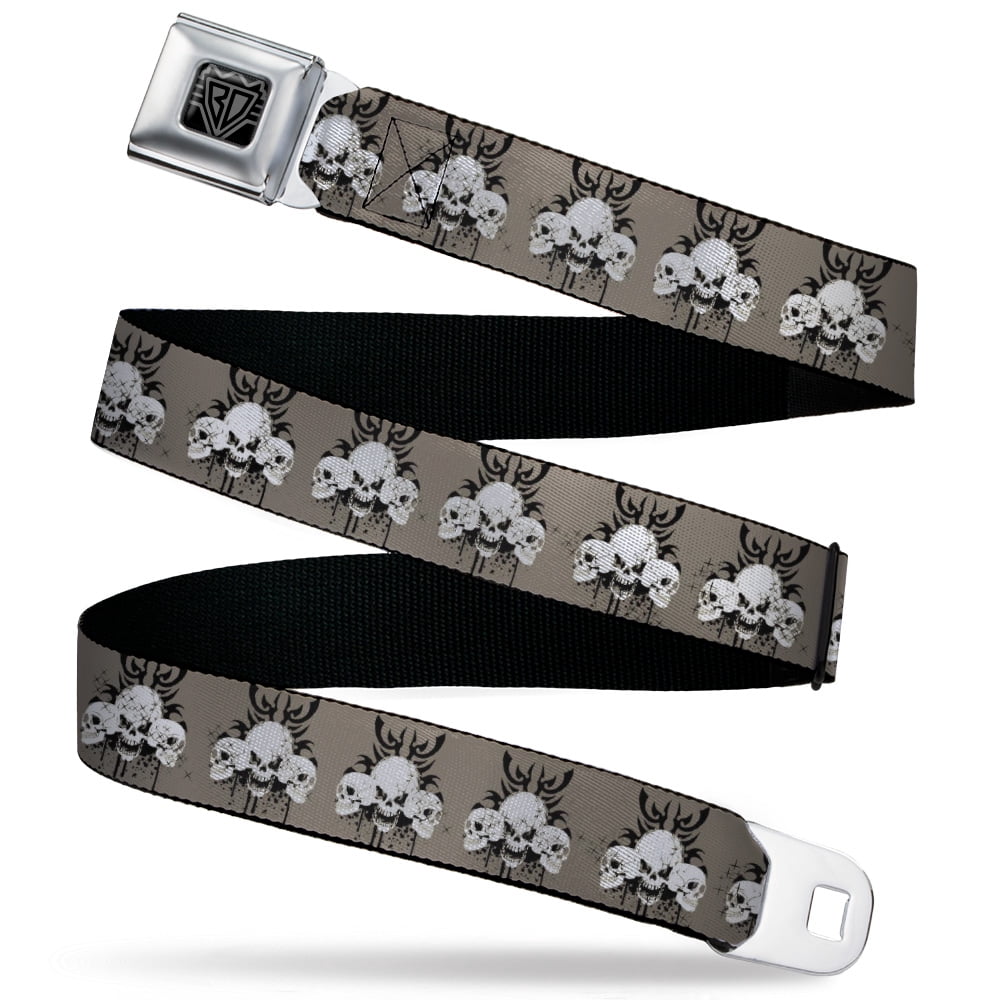 Buckle-Down Belt, Seatbelt Buckle Belt, Buckle Down Die Hard Skull Trio ...