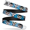 Buckle-Down Belt, Seatbelt Buckle Belt, Cute Penguins Blue Bubbles, 30 ...
