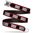 Buckle-Down Belt, Seatbelt Buckle Belt, Double Swag Black White Red ...