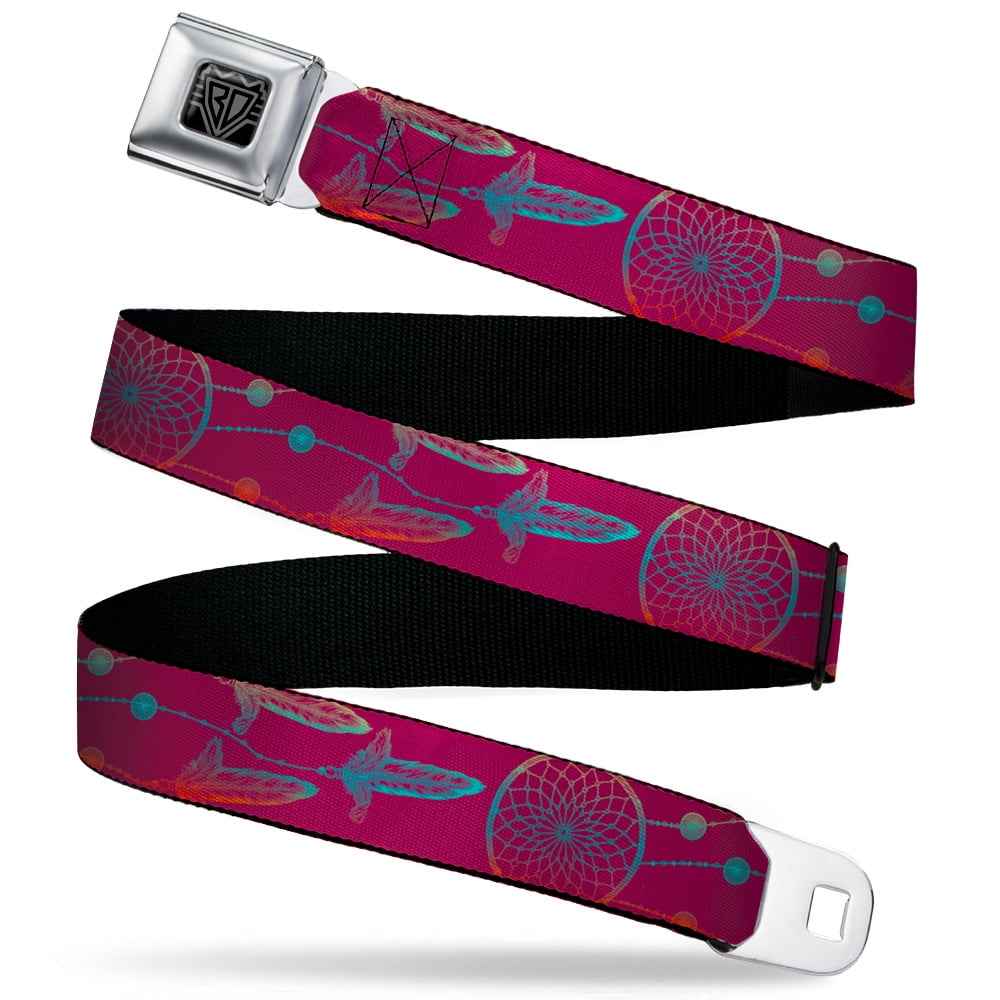 Buckle-Down Belt, Seatbelt Buckle Belt, Dream Catcher Burgundy Multi ...