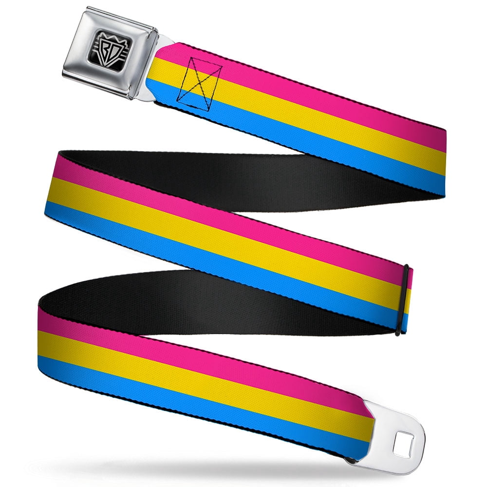 Buckle-Down Belt, Seatbelt Buckle Belt, Flag Pansexual Pink Yellow Blue ...