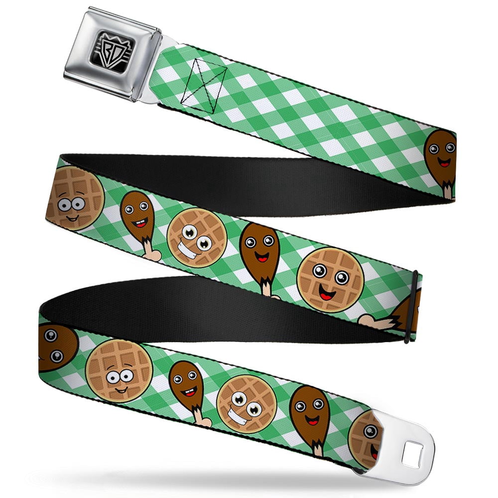 Buckle-Down Belt, Seatbelt Buckle Belt, Fried Chicken Waffles Plaid ...