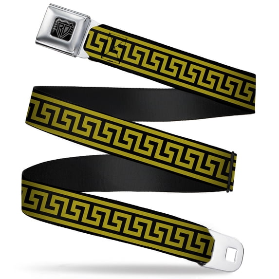 Buckle-Down Belt, Seatbelt Buckle Belt, Greek Key Border Black Olive ...