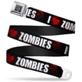 Buckle-Down Belt, Seatbelt Buckle Belt, I Heart Zombies Bold Splatter ...