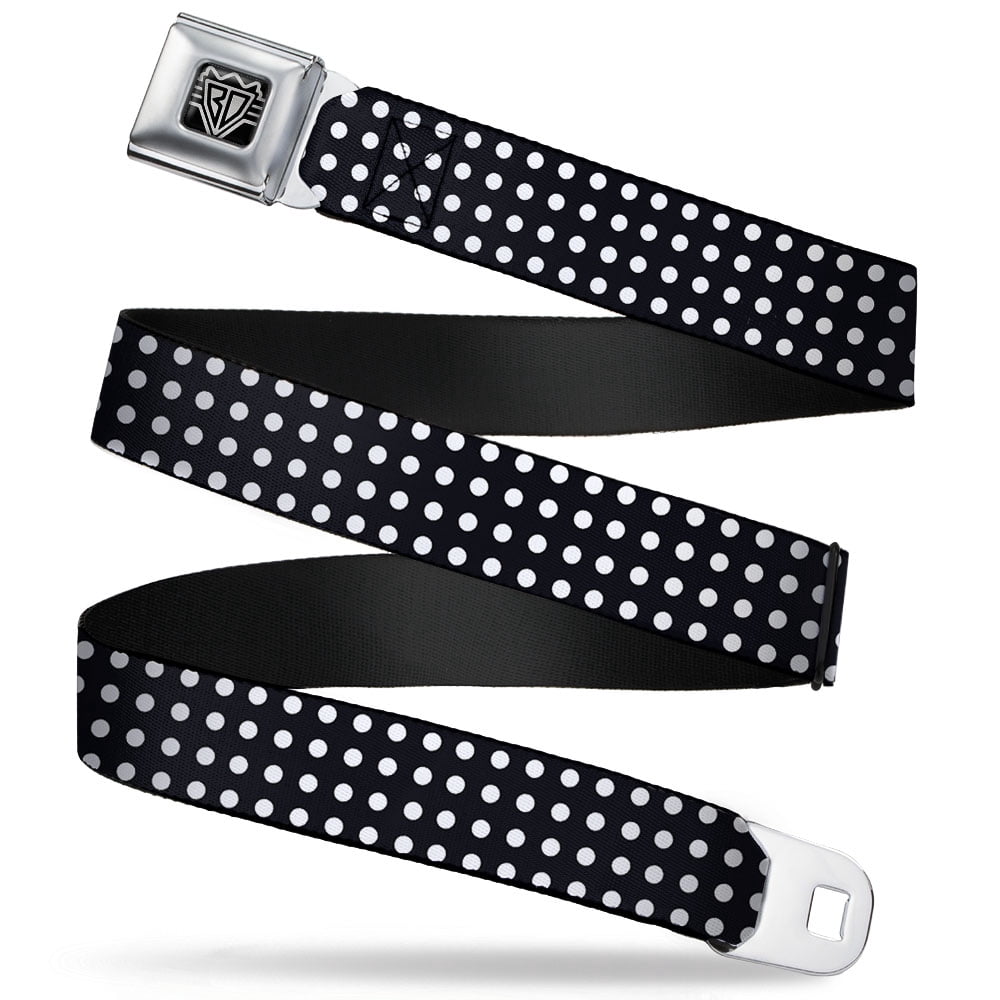 Buckle-Down Belt, Seatbelt Buckle Belt, Micro Polka Dots Black White ...