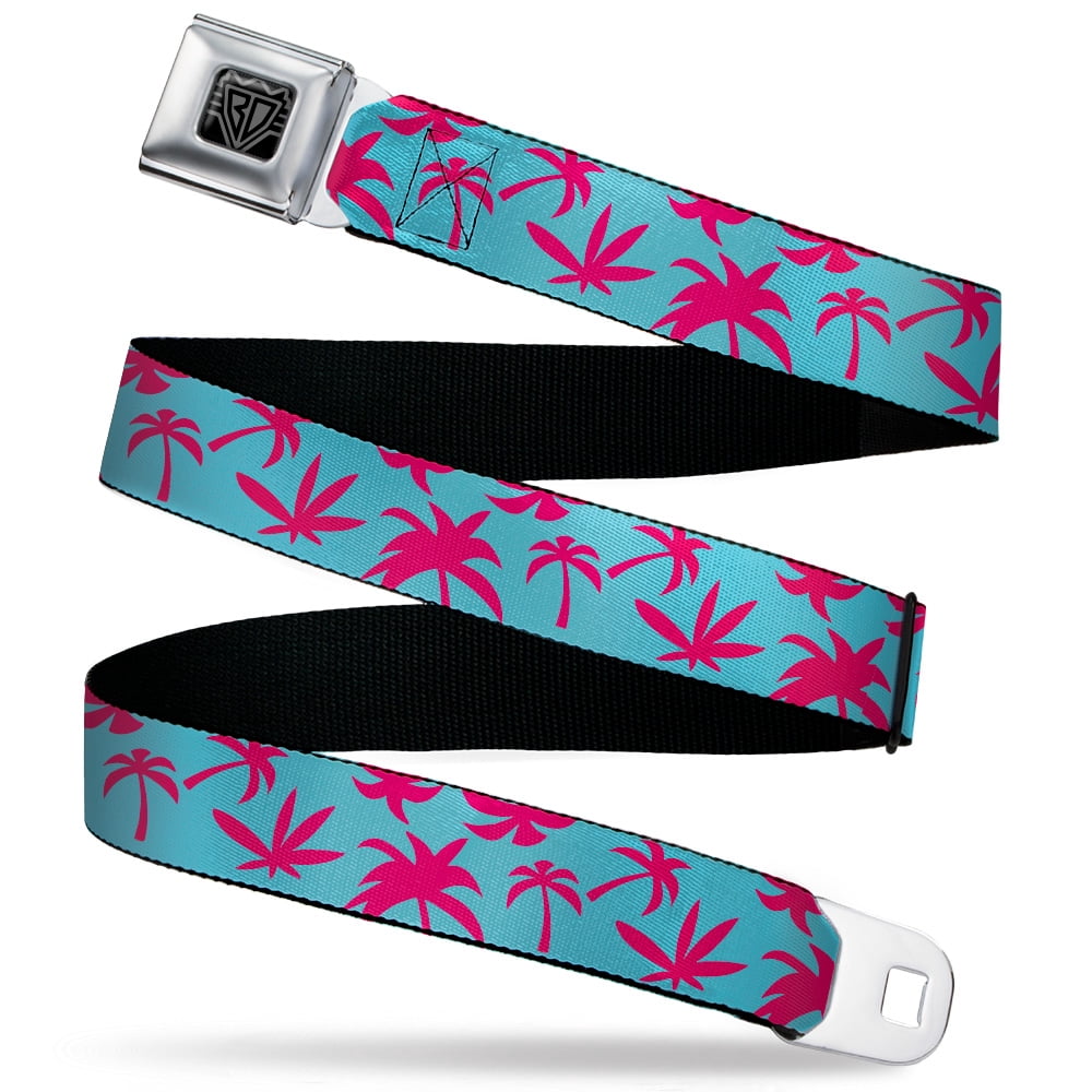 Buckle-Down Belt, Seatbelt Buckle Belt, Palm Tree Silhouette Scattered ...
