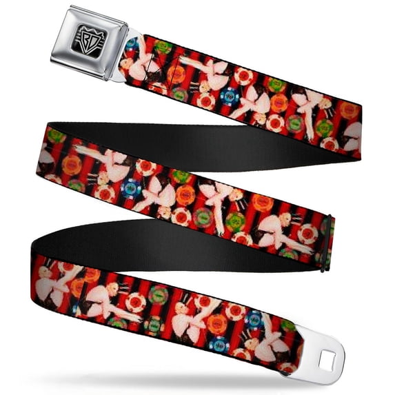 Buckle-Down Belt, Seatbelt Buckle Belt, Top Hat Pin Up Girl Poker Chips ...