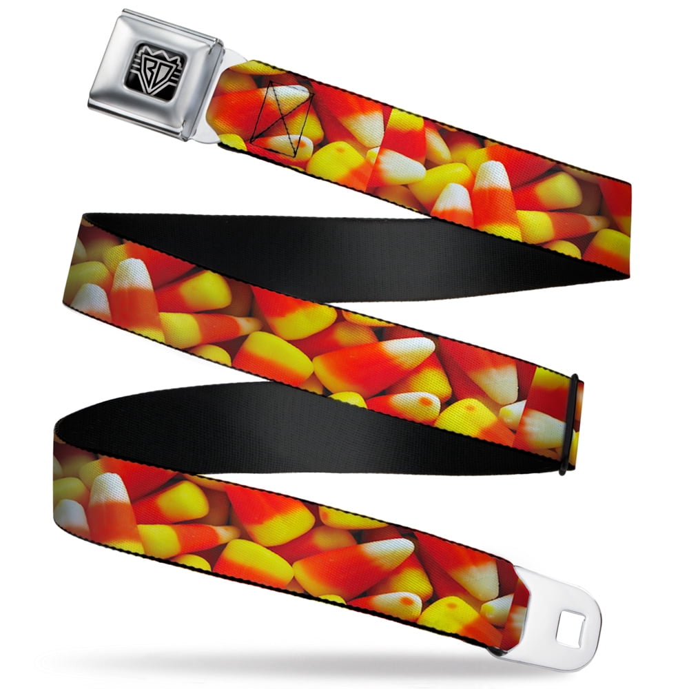 Buckle-Down Belt, Seatbelt Buckle Belt, Vivid Candy Corn Stacked, Youth ...