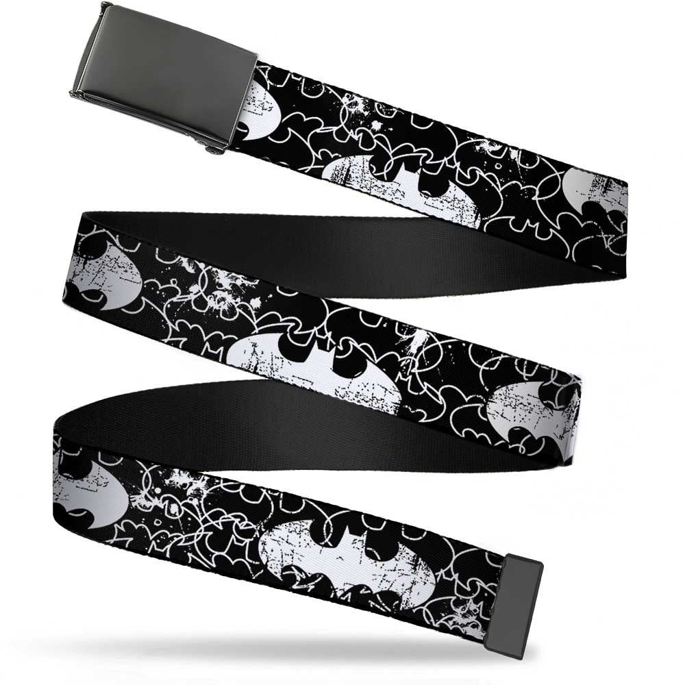 DC Comics Belt, Flip Web Belt Batman Outlines Black White, 1.0 Inch ...