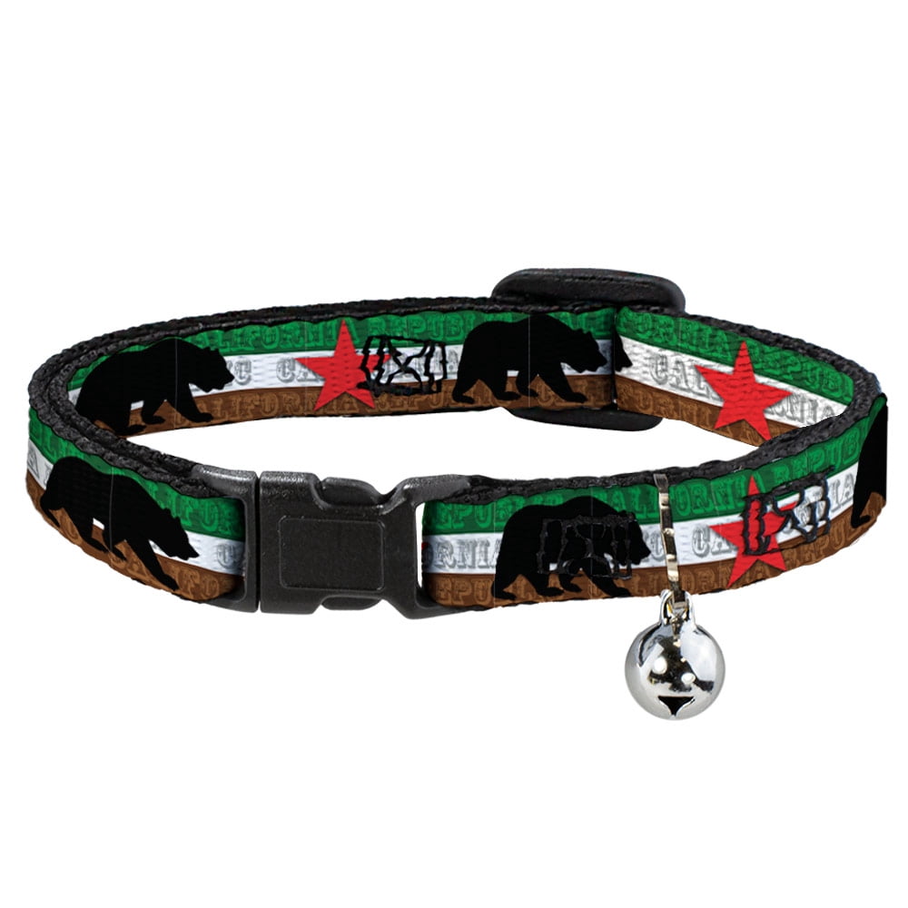 Buckle-Down Breakaway Cat Collar With Bell, Plastic Clip, Easy ...