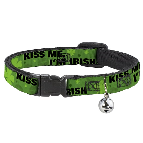 Buckle-Down Breakaway Cat Collar With Bell, Plastic Clip, Easy ...