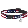 Buckle-Down Breakaway Cat Collar With Bell, Plastic Clip, Easy ...