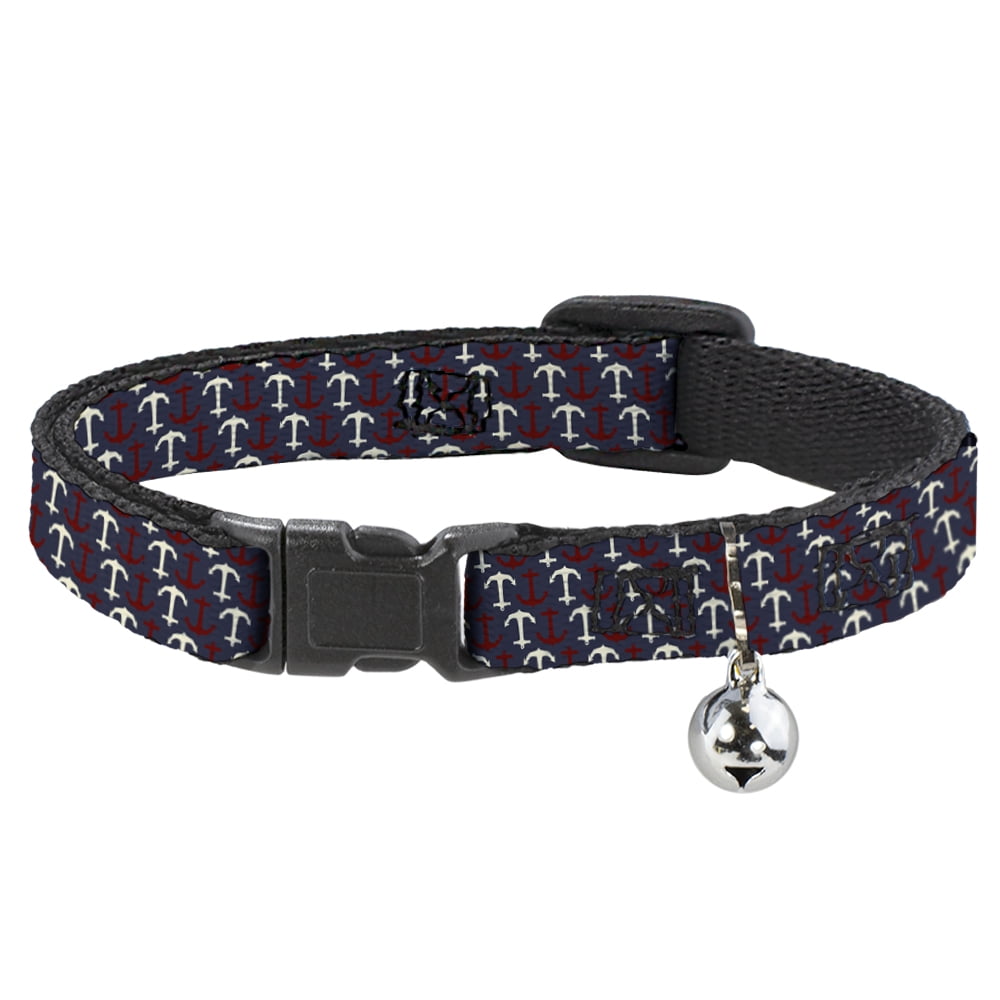 Buckle-Down Breakaway Cat Collar With Bell, Plastic Clip, Easy ...