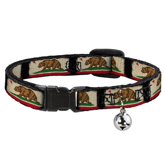 Buckle-Down Breakaway Cat Collar With Bell, Plastic Clip, Easy ...