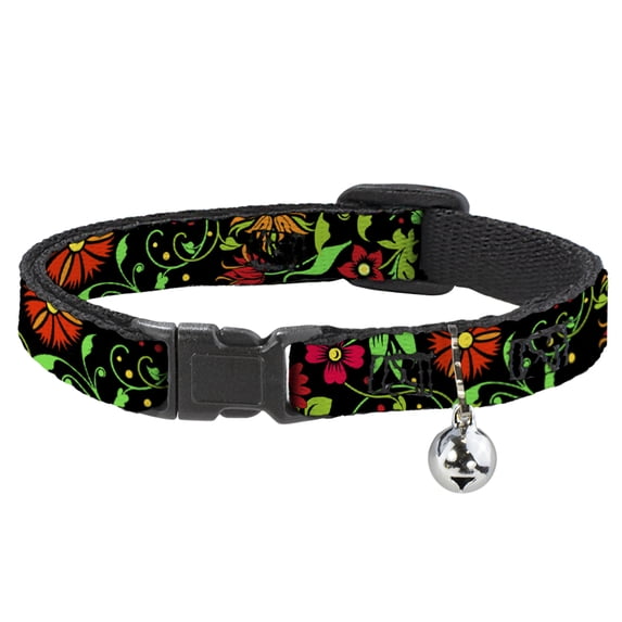 Buckle-Down Breakaway Cat Collar With Bell, Plastic Clip, Easy ...