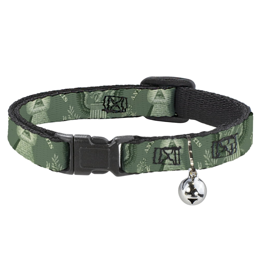 Buckle-Down Breakaway Cat Collar With Bell, Plastic Clip, Easy ...