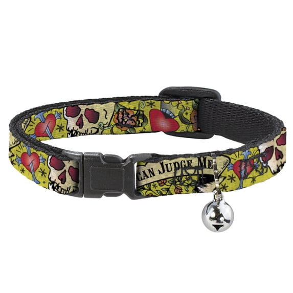 Buckle-Down Breakaway Cat Collar With Bell, Plastic Clip, Easy ...
