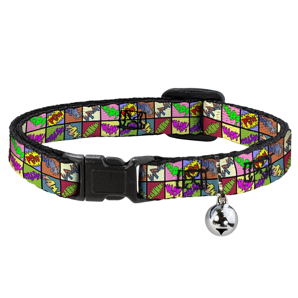 Buckle-Down Breakaway Cat Collar With Bell, Plastic Clip, Easy ...
