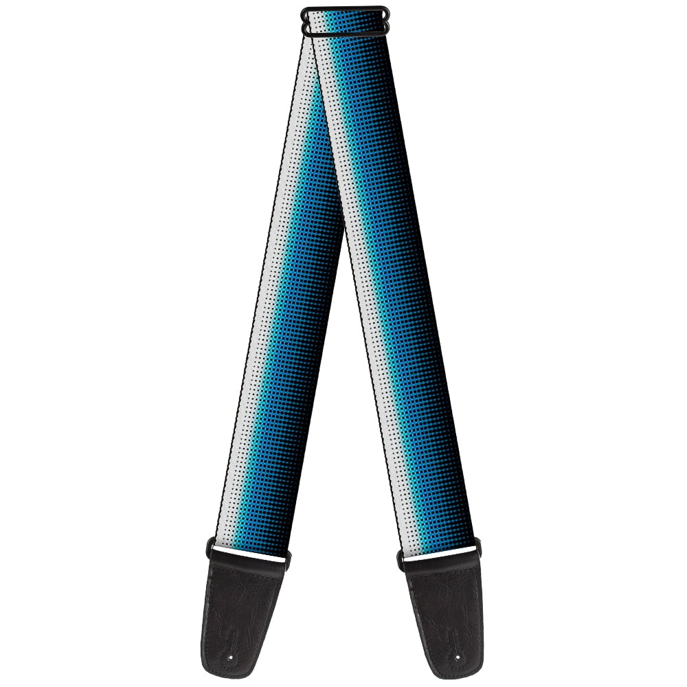 Buckle-Down Guitar Strap, Transitioning Dots White Blue Black, 2 Inches ...