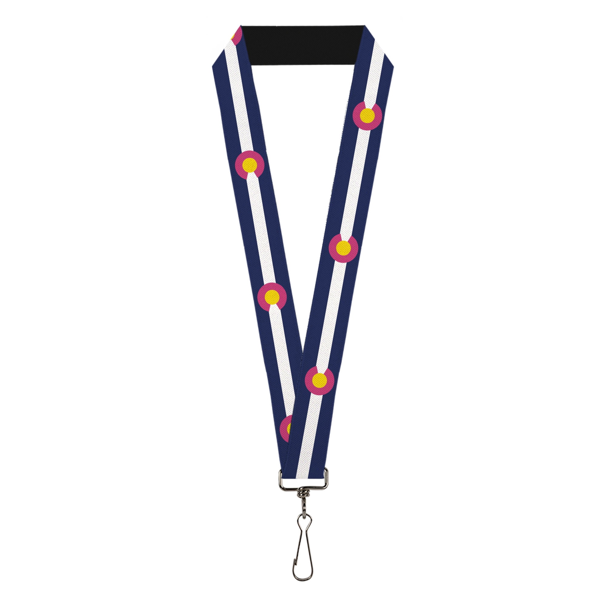 Buckle-Down Lanyard, Colorado Flags Repeat Blue White Pink Yellow ...
