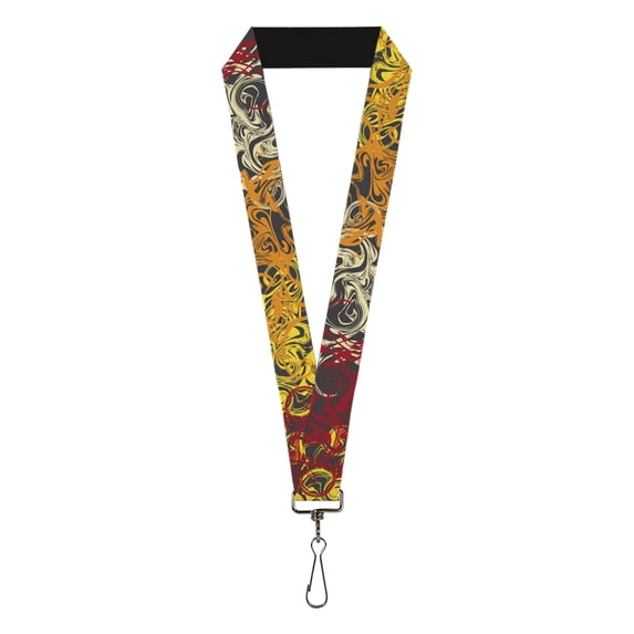 Buckle-Down Lanyard, Swirl Mix Gray Multi Color, Elastic - Walmart.com
