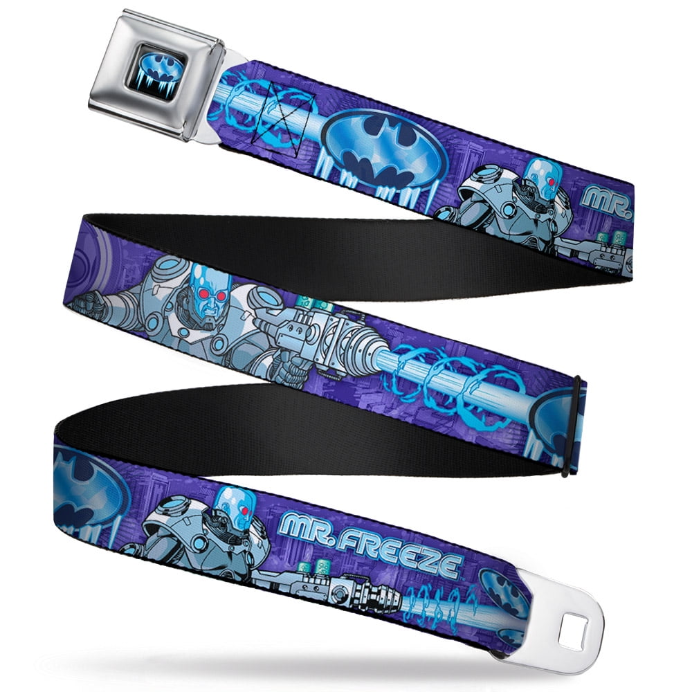 DC Comics Belt, Seatbelt Buckle Belt, Mr Freeze Poses Frozen Batman ...