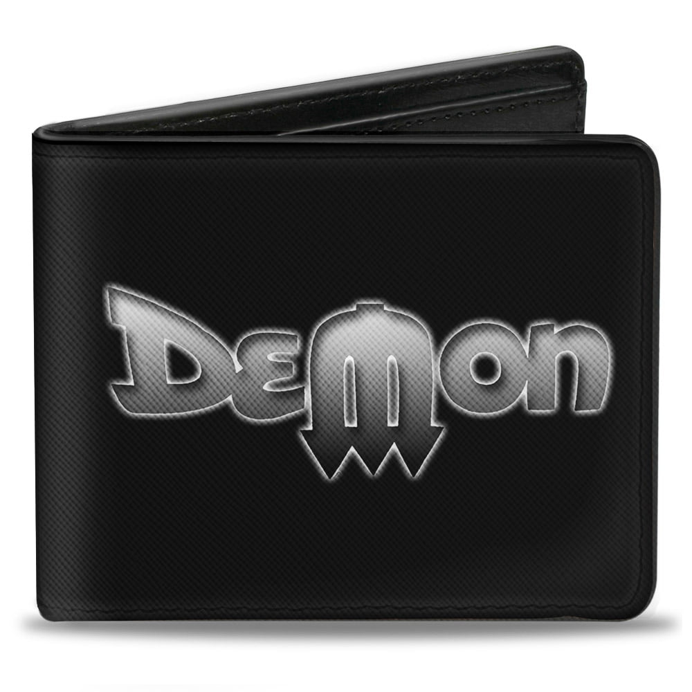 Dodge Wallet, Bifold, Vintage Dodge Demon Logo Black Silver Fade, Vegan ...