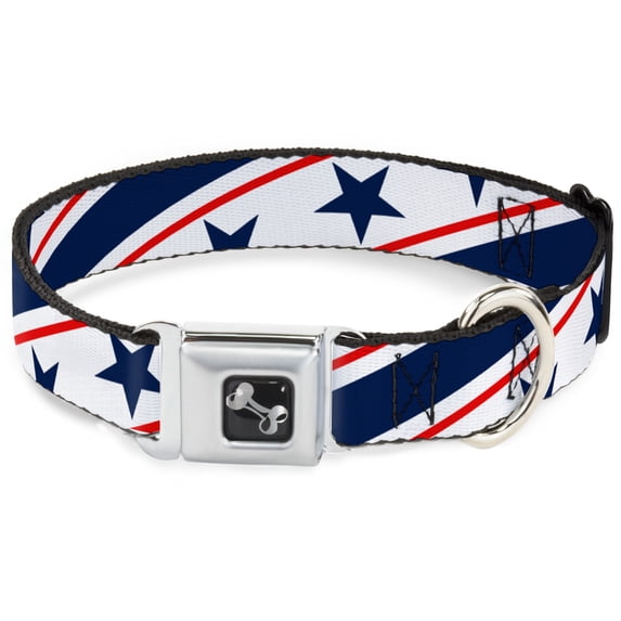 Buckle-Down Pet Collar, Dog Collar Metal Seatbelt Buckle, Americana ...