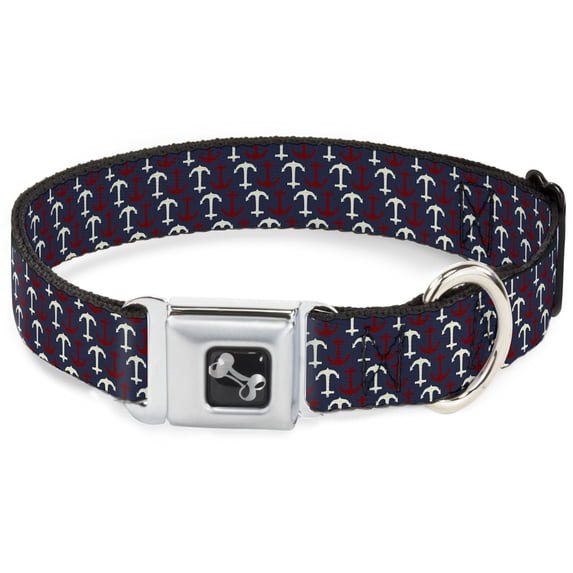 Buckle-Down Pet Collar, Dog Collar Metal Seatbelt Buckle, Anchor Flip ...