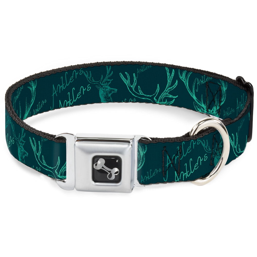 Buckle-Down Pet Collar, Dog Collar Metal Seatbelt Buckle, Antlers ...