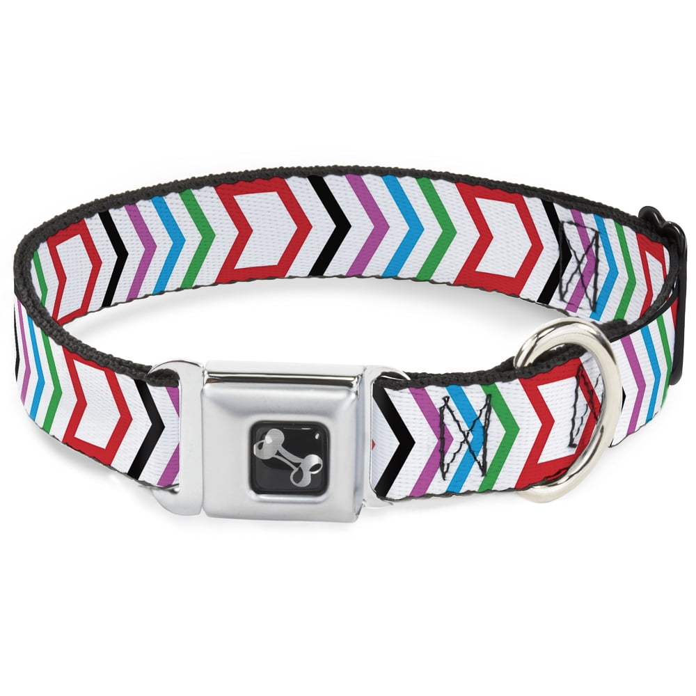 Buckle-Down Pet Collar, Dog Collar Metal Seatbelt Buckle, Arrows White ...