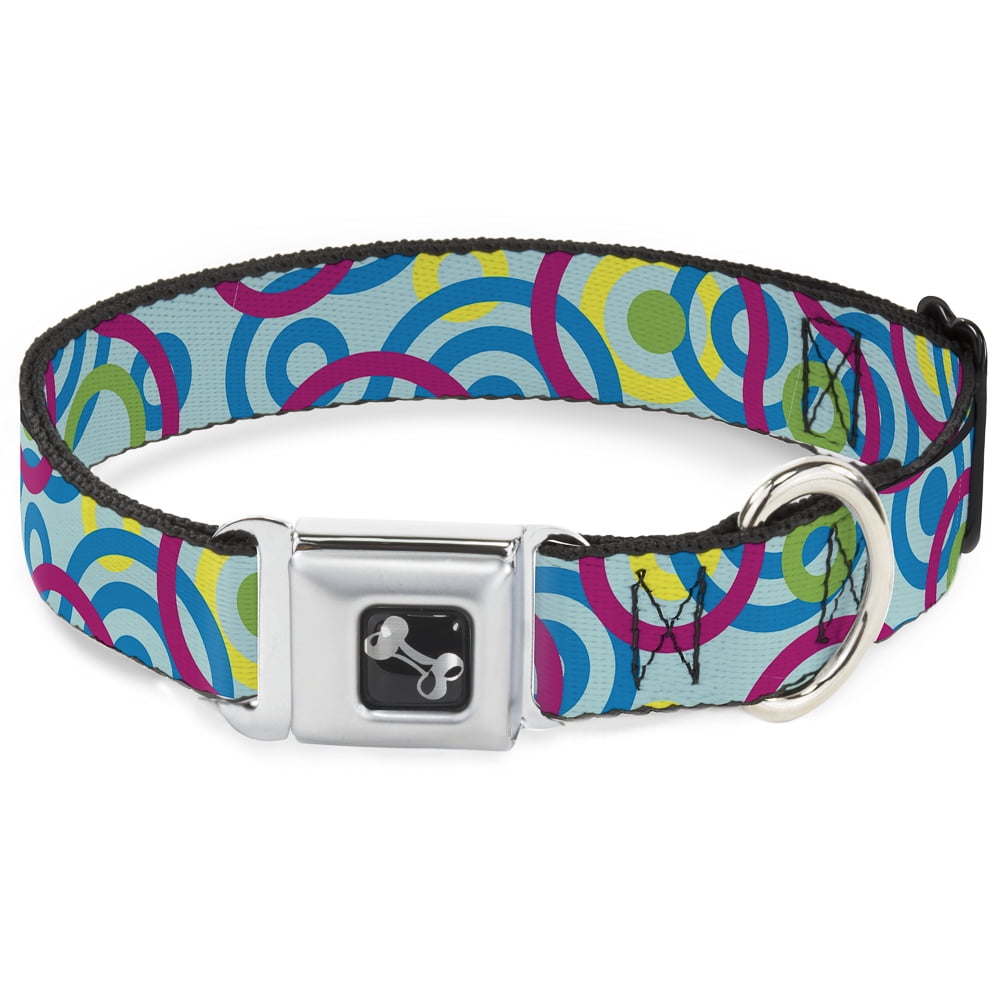 Buckle-Down Pet Collar, Dog Collar Metal Seatbelt Buckle, Bullseye ...