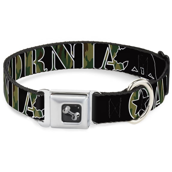 Buckle-Down Pet Collar, Dog Collar Metal Seatbelt Buckle, California ...