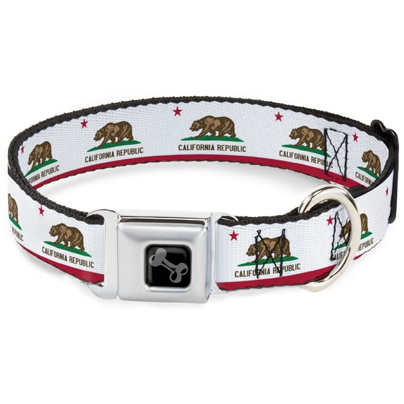 Buckle-Down Pet Collar, Dog Collar Metal Seatbelt Buckle, California ...