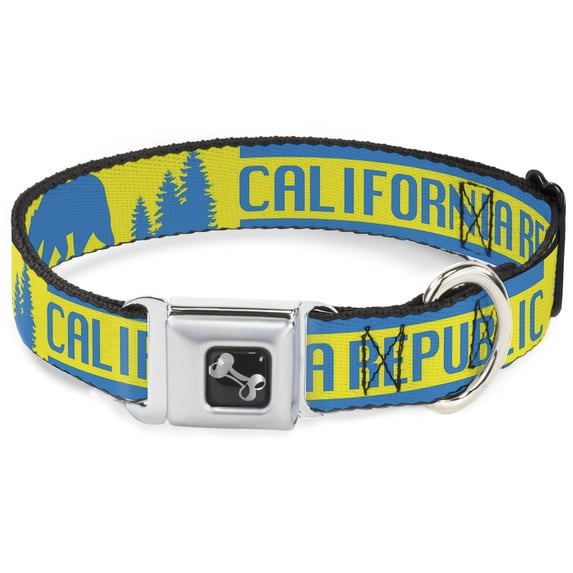 Buckle-Down Pet Collar, Dog Collar Metal Seatbelt Buckle, California ...