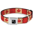 Buckle-Down Pet Collar, Dog Collar Metal Seatbelt Buckle, Canada Flag ...