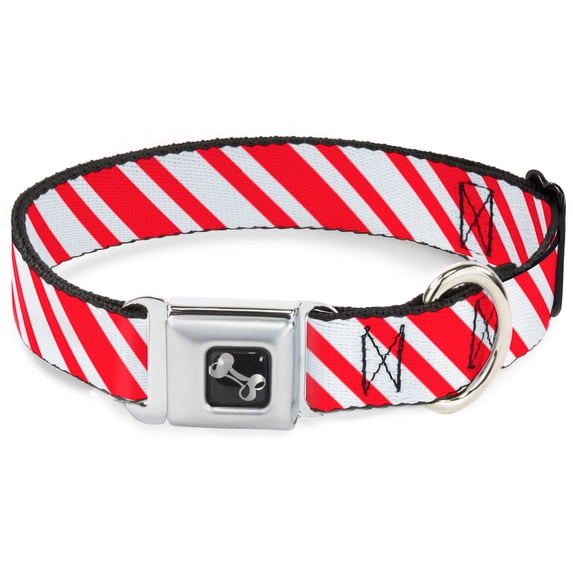Buckle-Down Pet Collar, Dog Collar Metal Seatbelt Buckle, Candy Cane ...