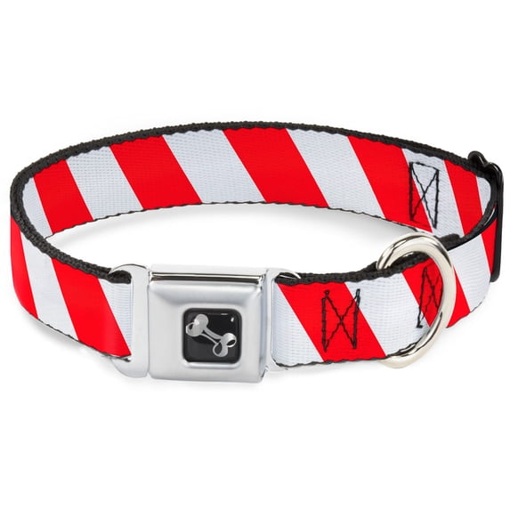 Buckle-Down Pet Collar, Dog Collar Metal Seatbelt Buckle, Candy Cane ...