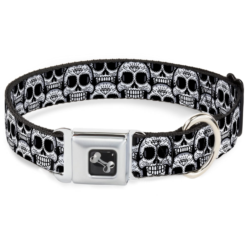 Buckle-Down Pet Collar, Dog Collar Metal Seatbelt Buckle, Cartoon Sugar ...