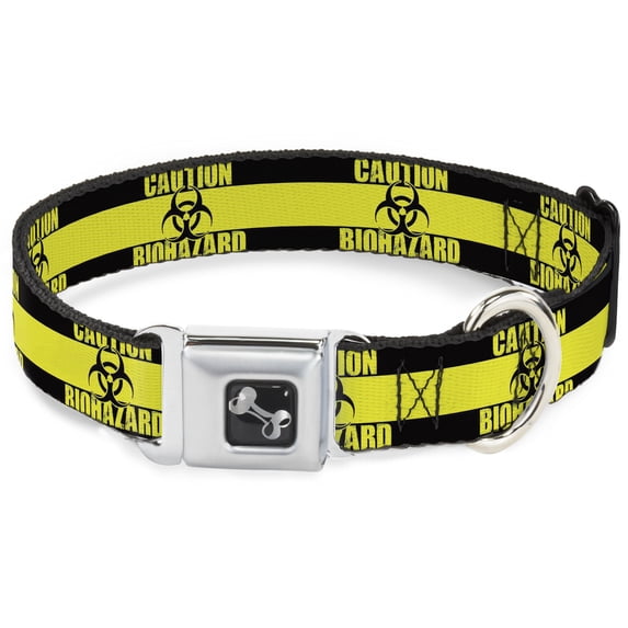 Buckle-Down Pet Collar, Dog Collar Metal Seatbelt Buckle, Caution ...