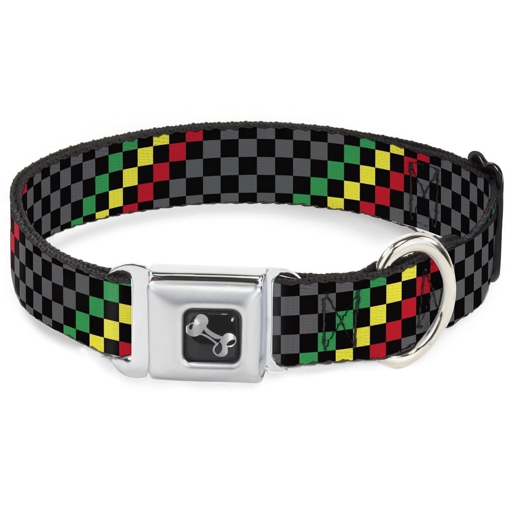 Buckle-Down Pet Collar, Dog Collar Metal Seatbelt Buckle, Checker ...