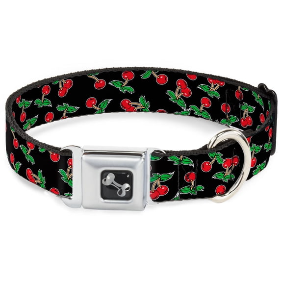 Buckle-Down Pet Collar, Dog Collar Metal Seatbelt Buckle, Cherries ...
