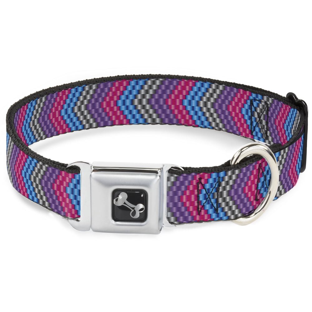 Buckle-Down Pet Collar, Dog Collar Metal Seatbelt Buckle, Chevron Weave ...