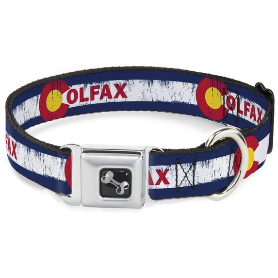 Buckle-Down Pet Collar, Dog Collar Metal Seatbelt Buckle, Colfax ...