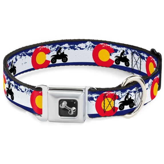 Buckle-Down Pet Collar, Dog Collar Metal Seatbelt Buckle, Colorado ATV ...