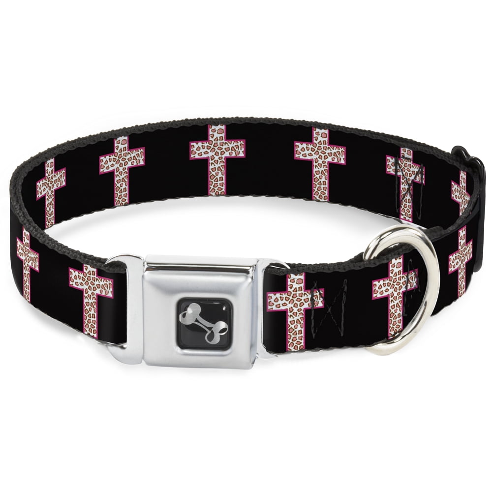 Buckle-Down Pet Collar, Dog Collar Metal Seatbelt Buckle, Cross Repeat ...