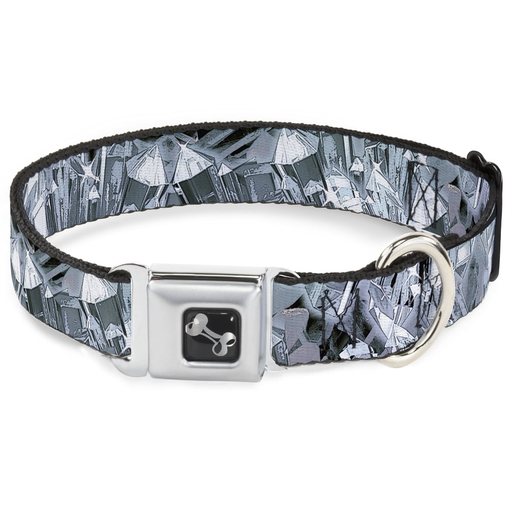 Buckle-Down Pet Collar, Dog Collar Metal Seatbelt Buckle, Crystals ...